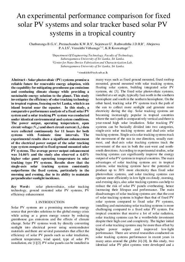(PDF) An experimental performance comparison for fixed solar PV systems ...