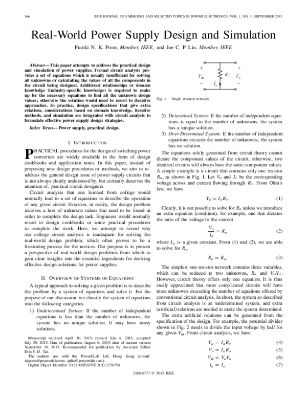 (PDF) Real-World Power Supply Design and Simulation