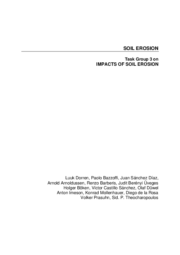 (PDF) Impacts of soil erosion