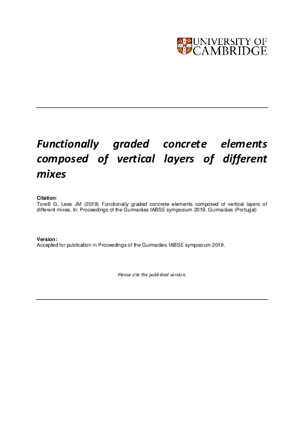 (PDF) Functionally graded concrete elements composed of vertical layers ...