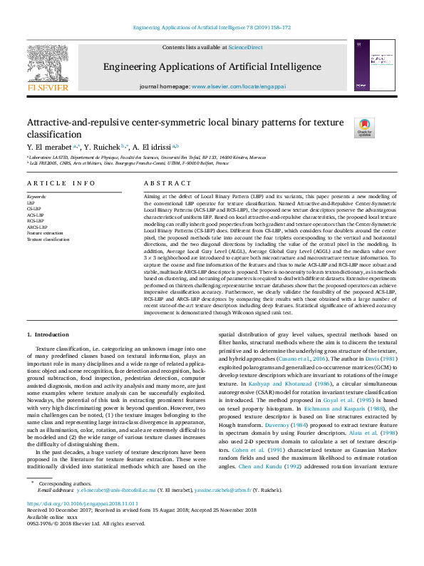 (PDF) Attractive-and-repulsive center-symmetric local binary patterns for texture classification ...