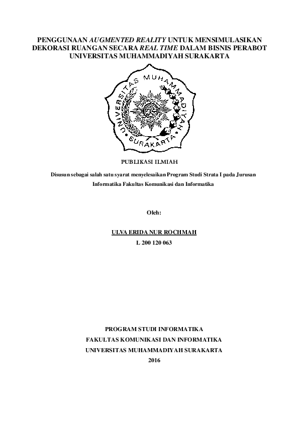 (PDF) Penggunaan Augmented Reality Untuk Mensimulasikan Dekorasi ...