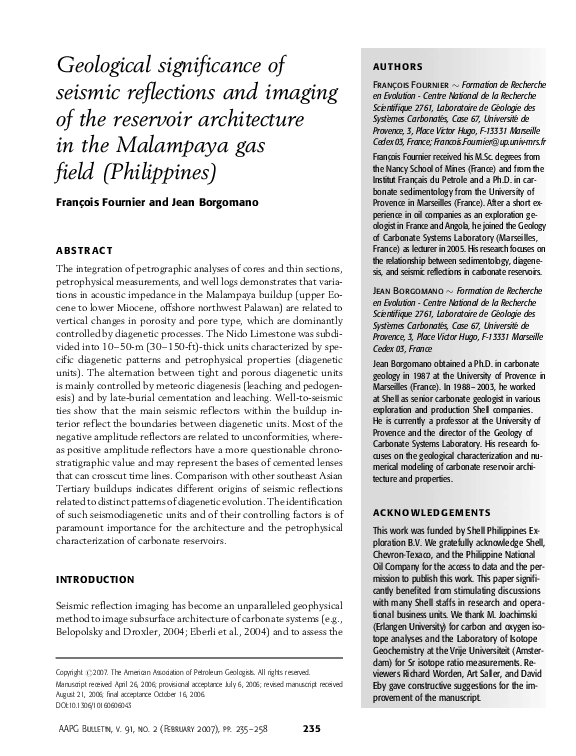 (PDF) Geological significance of seismic reflections and imaging of the ...