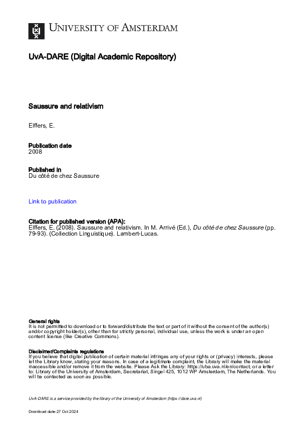 (PDF) UvA-DARE (Digital Academic Repository) | els elffers - Academia.edu