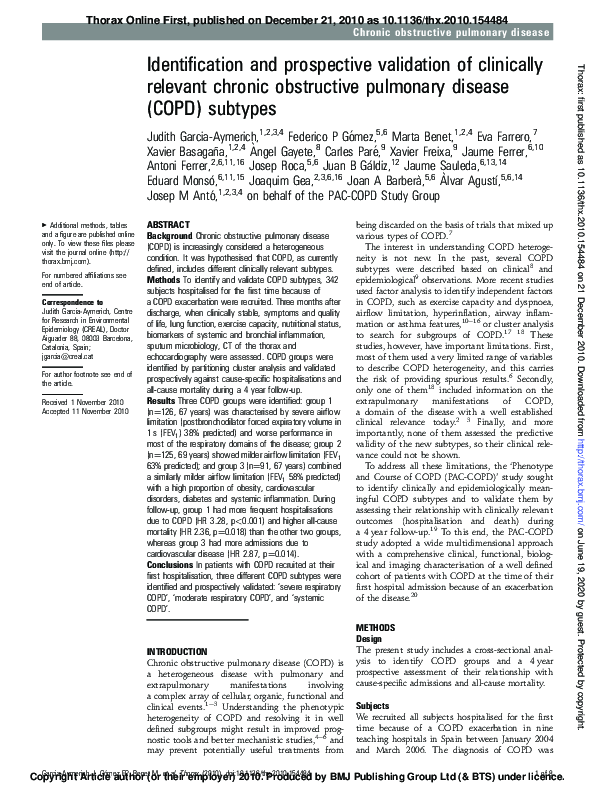 (PDF) Identification and prospective validation of clinically relevant ...