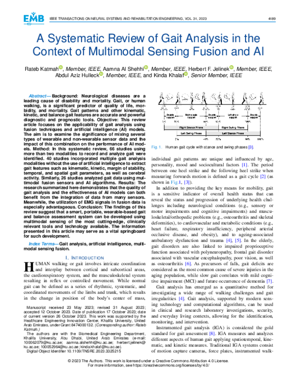 (PDF) A Systematic Review of Gait Analysis in the Context of Multimodal ...