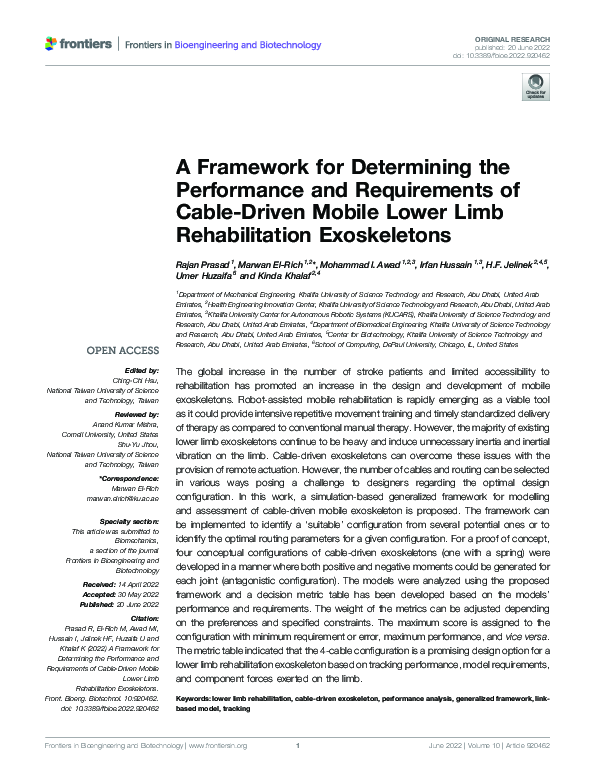 (PDF) A Framework for Determining the Performance and Requirements of ... (PDF) A Framework for Determining the Performance and Requirements of ...