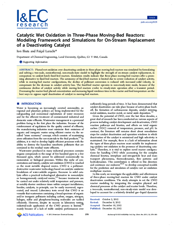 (PDF) Catalytic Wet Oxidation in Three-Phase Moving-Bed Reactors ...