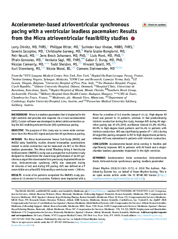(PDF) Accelerometer-based atrioventricular synchronous pacing with a ...