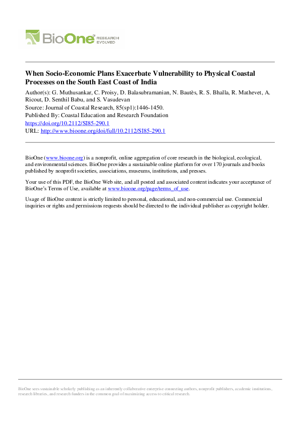 (PDF) When Socio-Economic Plans Exacerbate Vulnerability to Physical ...