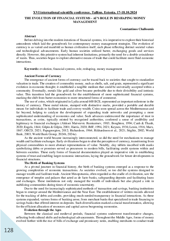 (PDF) THE EVOLUTION OF FINANCIAL SYSTEMS - AI'S ROLE IN RESHAPING MONEY ...