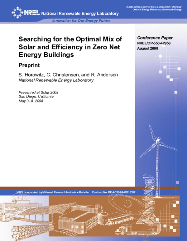 (PDF) Searching for the Optimal Mix of Solar and Efficiency in Zero Net ...
