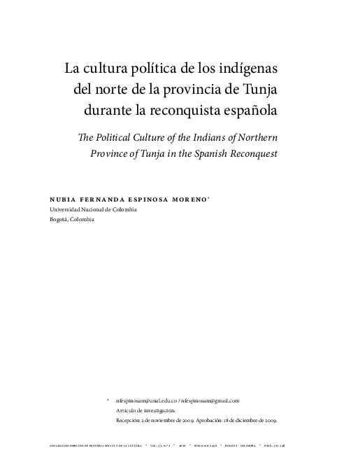 (PDF) La cultura política de los indígenas del norte de la provincia de ...