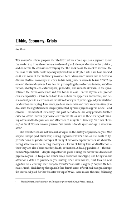 (PDF) Libido, Economy, Crisis