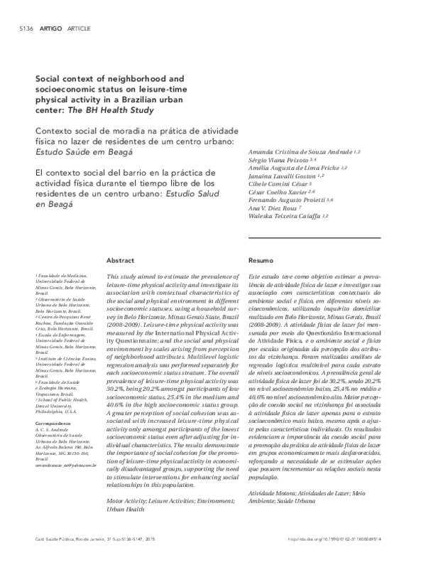 (PDF) El contexto social del barrio en la práctica de actividad física ...