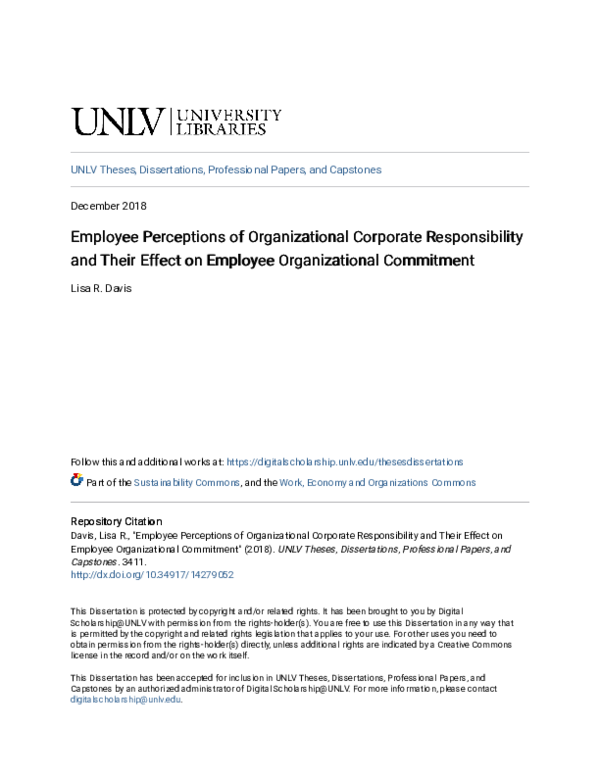 (PDF) Employee Perceptions of Organizational Corporate Responsibility Employee Perceptions of ...