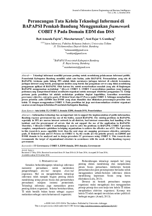 (PDF) Perancangan Tata Kelola Teknologi Informasi di BAPAPSI Pemkab ...