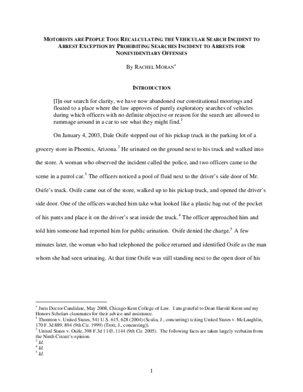 (PDF) Motorists Are People Too: Recalculating the Vehicular Search ...