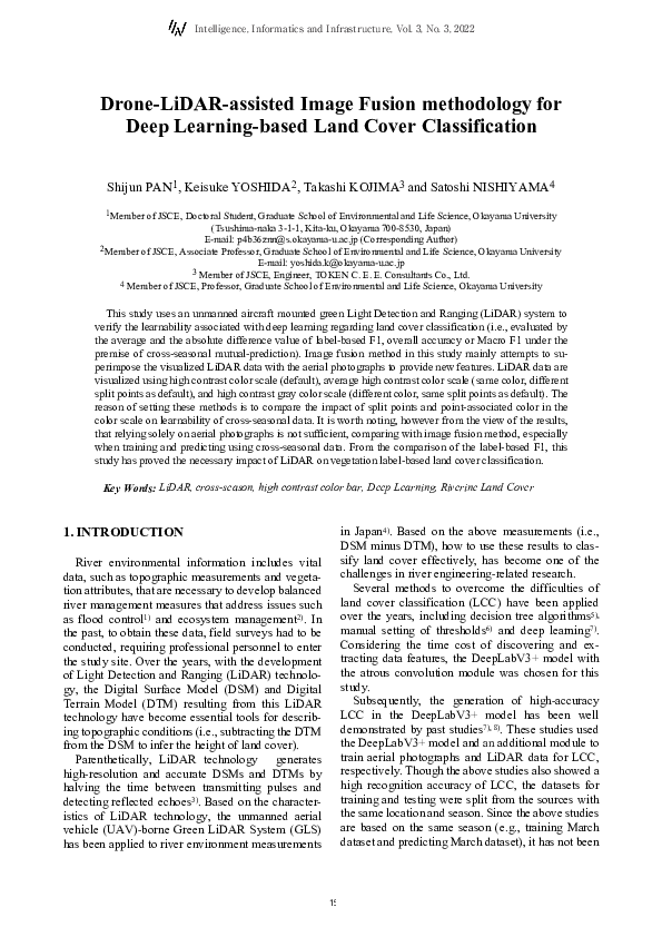 (PDF) Drone-LiDAR-assisted Image Fusion methodology for Deep Learning-based Land Cover ...