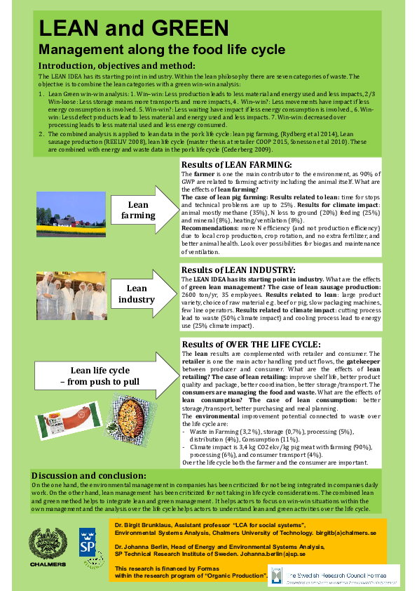 (PDF) Lean and green management along the food life cycle