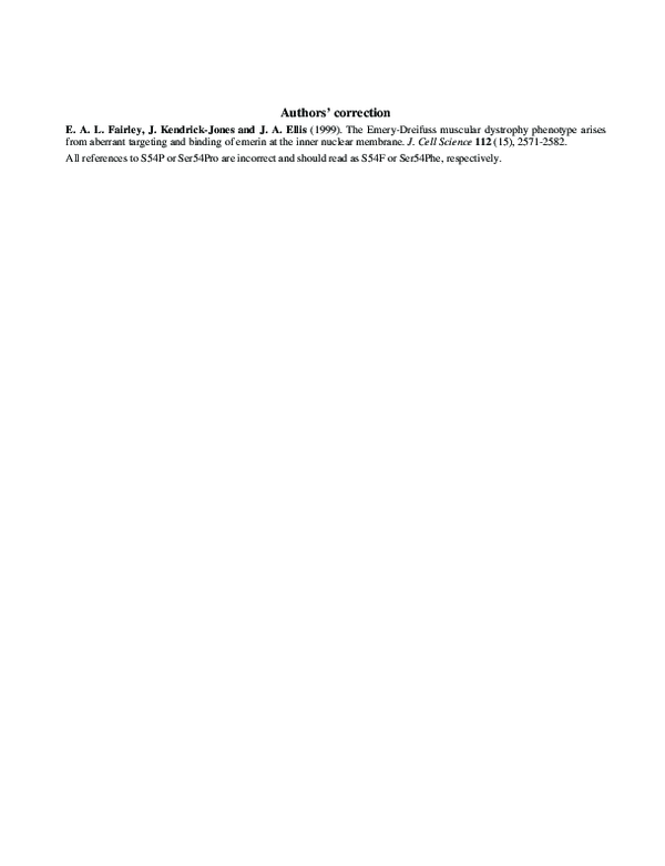 (PDF) The Emery-Dreifuss muscular dystrophy phenotype arises from ...
