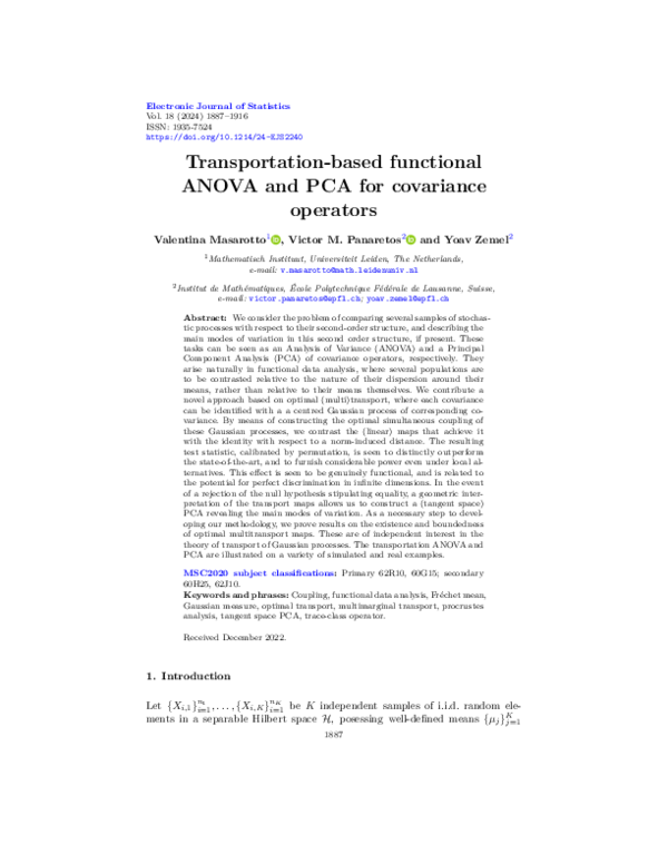 (PDF) Transportation-based functional ANOVA and PCA for covariance ...