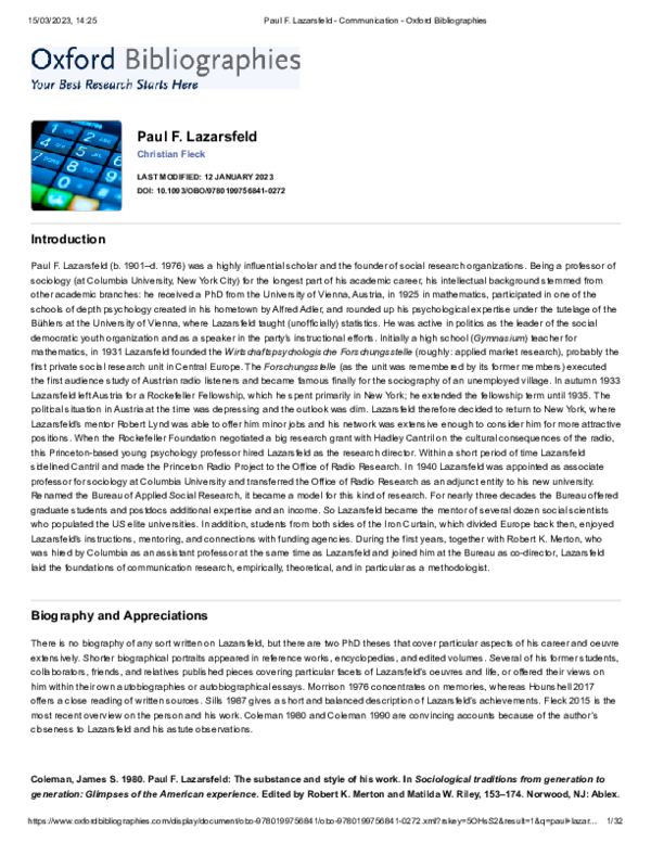 (PDF) Paul F. Lazarsfeld