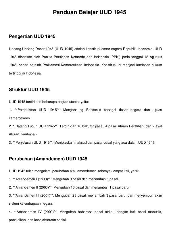 (PDF) Panduan Belajar UUD 1945