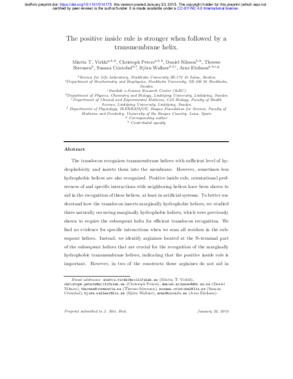 (PDF) The positive inside rule is stronger when followed by a ...