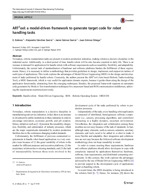 (PDF) ART2ool: a model-driven framework to generate target code for ...