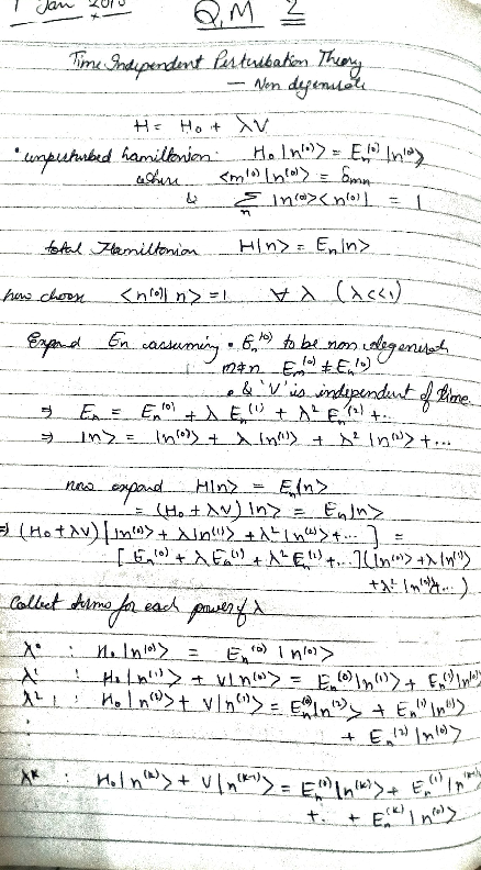(PDF) Quantum Mechanics (part 2 :perturbation) (postgraduation ...