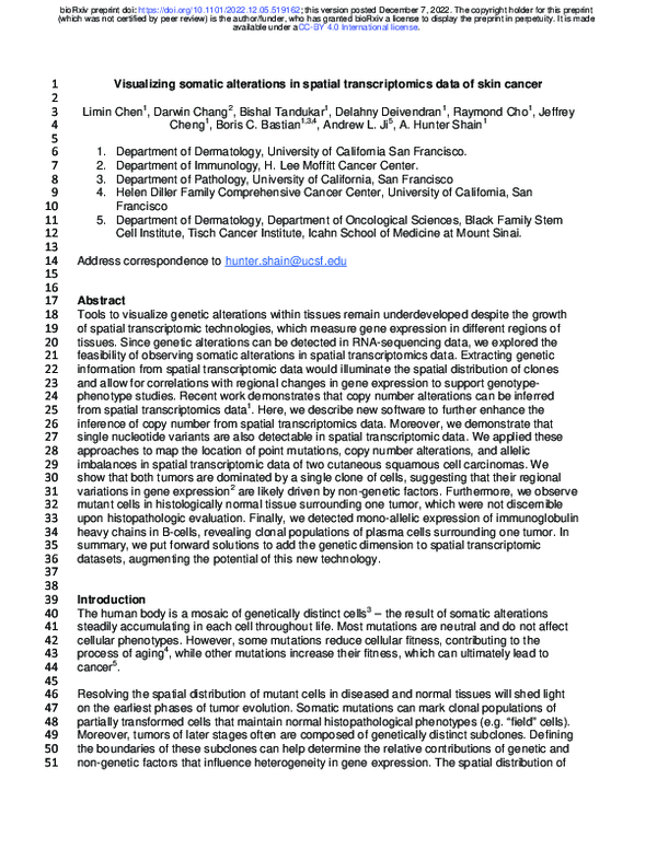 (PDF) Visualizing somatic alterations in spatial transcriptomics data ...