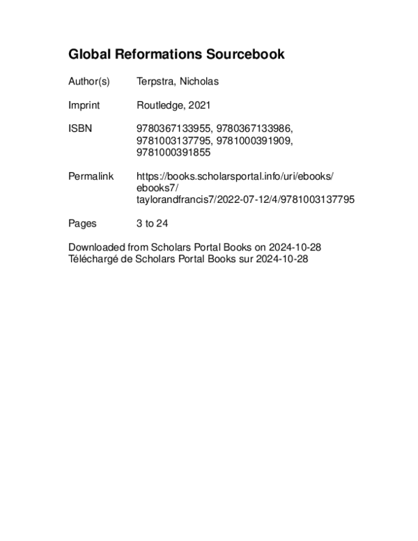 (PDF) Reform Reformation and Global Reformations (2021)