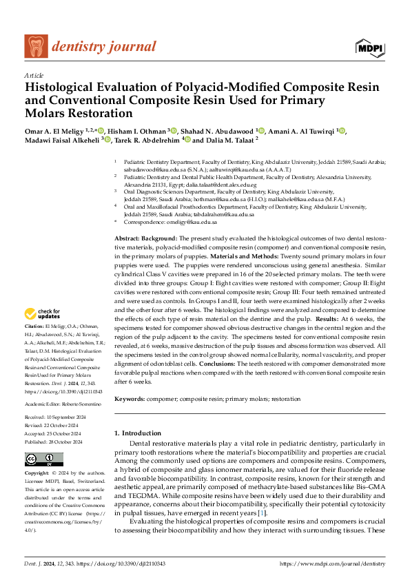 (PDF) Histological Evaluation of Polyacid-Modified Composite Resin and ...