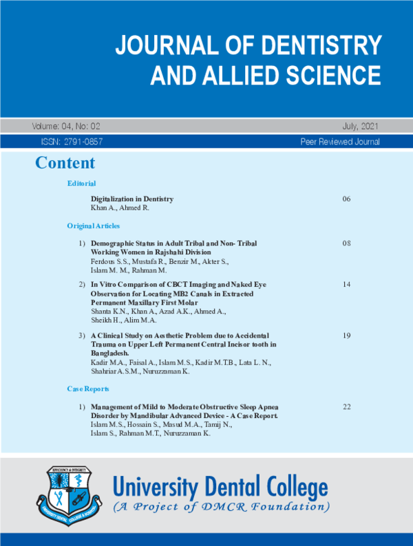 (PDF) In Vitro Comparison of CBCT Imaging and Naked Eye Observation for ...