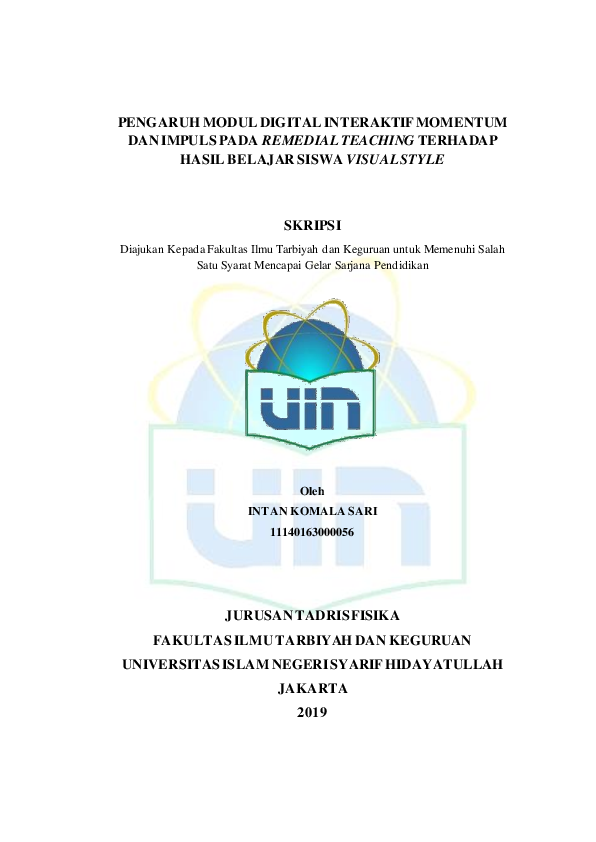 (PDF) Pengaruh Modul Digital Interaktif Momentum dan Impuls pada ...