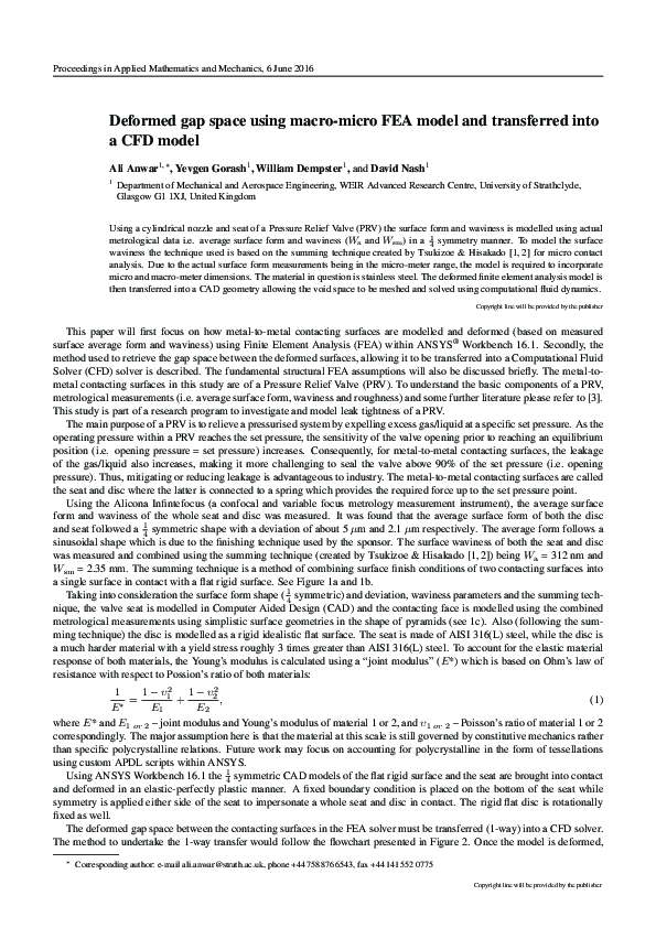 (PDF) Deformed gap space using macro-micro FEA model and transferred ...