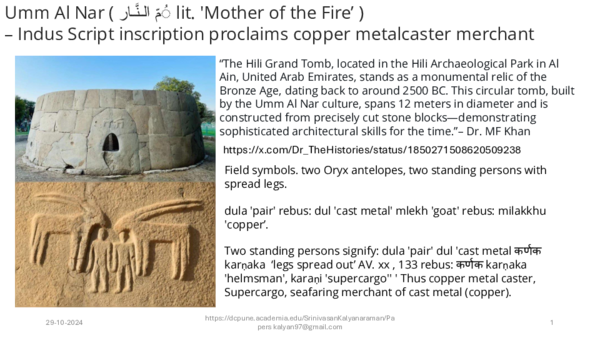 (PDF) Umm Al Nar م الـنـار lit Mother of the Fire Indus Script ...