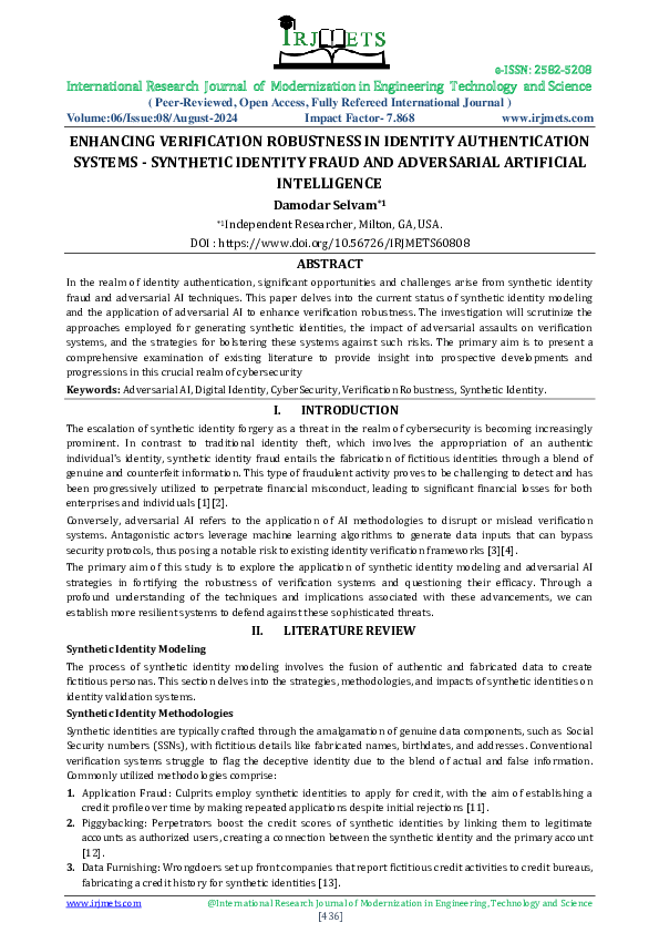 (PDF) ENHANCING VERIFICATION ROBUSTNESS IN IDENTITY AUTHENTICATION ...