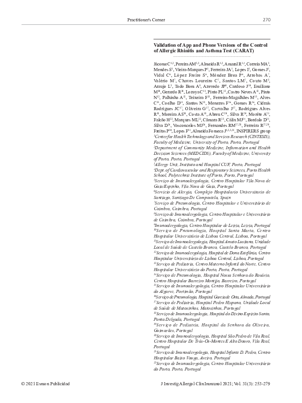 (PDF) Validation of App and Phone Versions of the Control of Allergic ...