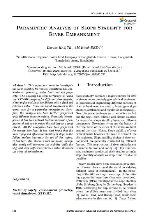 (PDF) Slope Stability Analysis of River Embankments