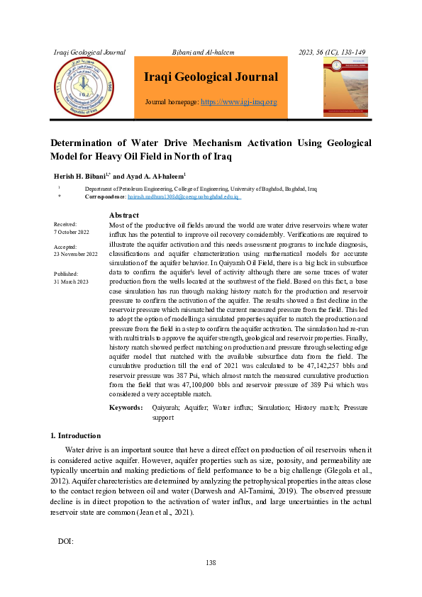 (PDF) Iraqi Geological Journal