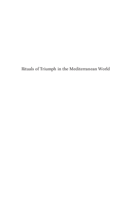 (PDF) Rituals of Triumph in the Mediterranean World