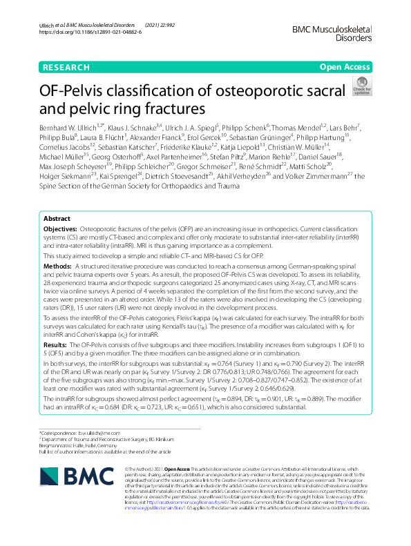 (PDF) OF-Pelvis classification of osteoporotic sacral and pelvic ring ...