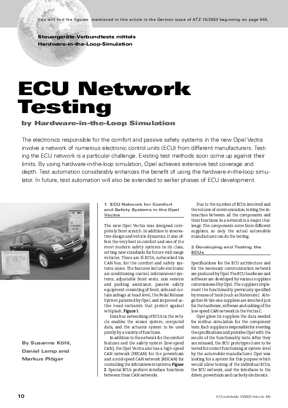 (PDF) ECU network testing by hardware-in-the-loop simulation