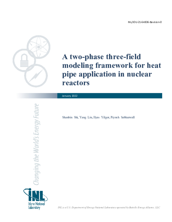 (PDF) A two-phase three-field modeling framework for heat pipe application in nuclear reactors