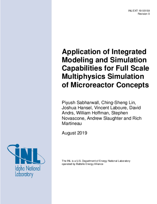 (PDF) Integrated Modeling and Simulation Capability For Full Scale Multi-Physics Simulation and ...