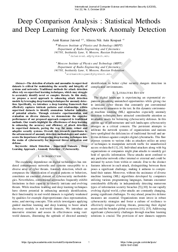 (PDF) Deep Comparison Analysis : Statistical Methods and Deep Learning ... (PDF) Deep Comparison Analysis : Statistical Methods and Deep Learning ...