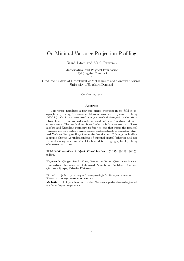 (PDF) On Minimal Variance Projection Profiling