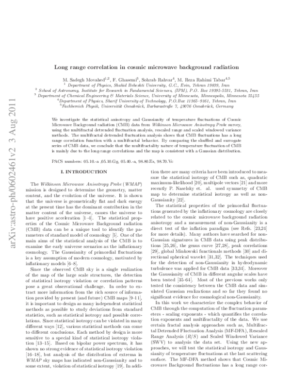 (PDF) New computational approaches to analysis of CMB map: the ...